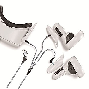 LIZZOT Magnetic Controllers Charging Cable for, Charging Dock Kit with 2 Batteries,Battery Cover,Charger Cable