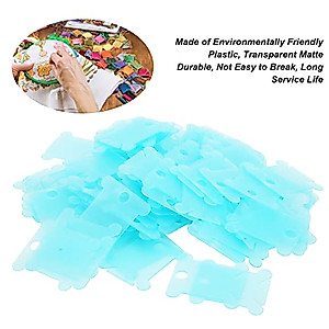 100PCS Plastic Floss Bobbin - Transparent Matte Embroidery Floss Bobbins for Organizing Threads, Cross Stitch Supplies - Environmental Plastic Floss Winder and Thread Organizer