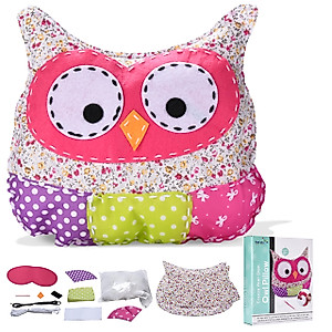 Amazaque Owl Stuffed Pillow - Squishy Super Soft Plush Owl -Huggable Plushies Stuffed Owls Toy - DIY Sewing Craft Plush Animal Pillow Kit - Owl Plush Birthday Surprise Gifts for Boy and Girls,