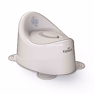 KID WICK Snail Potty Training Seat with Steady, Anti-Slip Design and Closeable Lid, Comfortable and Supportive Trainer for Boys and Girls,Improved Stability for Small Toddlers,BPA Free,Grey - KU040402