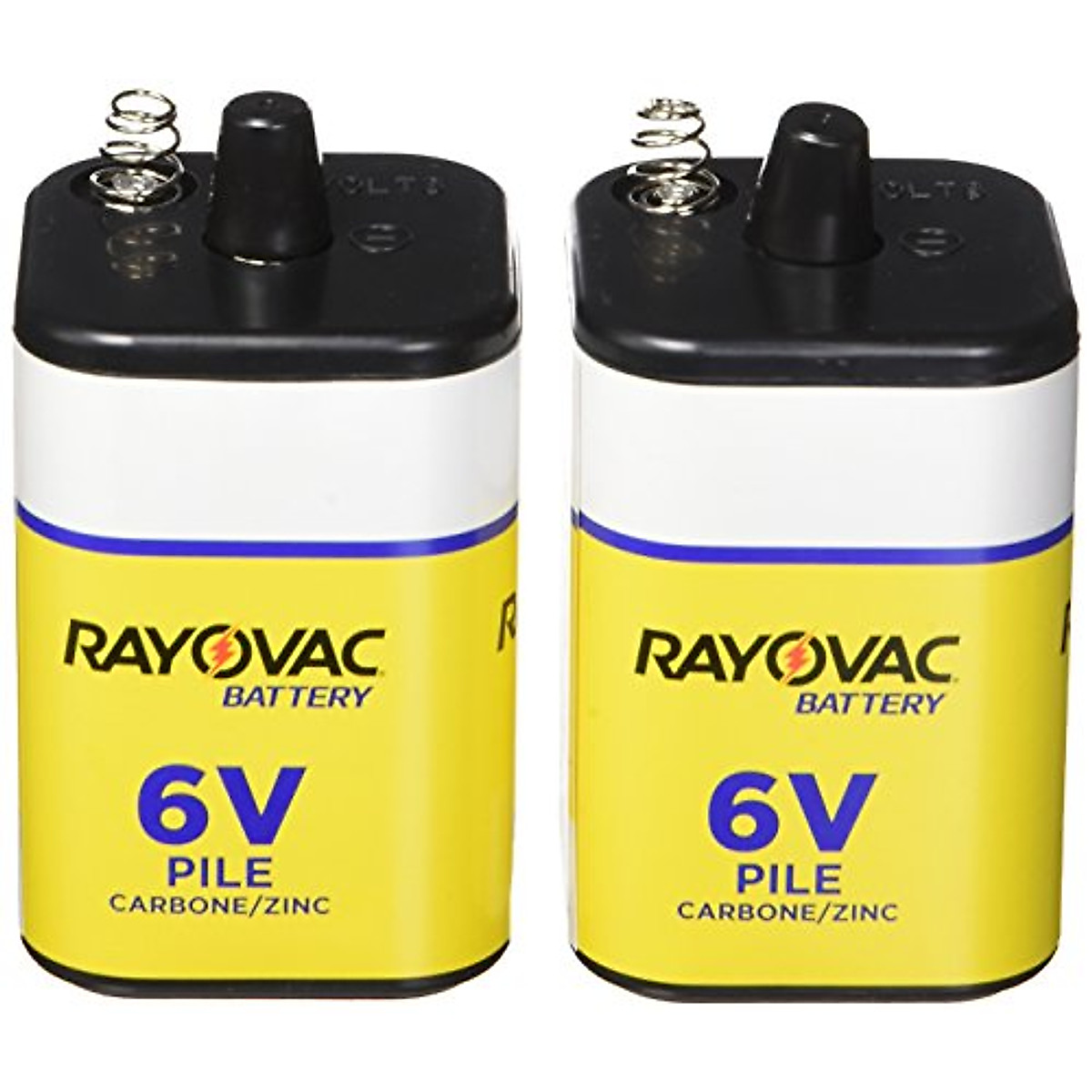 Rayovac 944-2R: 6-Volt Heavy Duty Lantern Battery with Spring Terminals - 2 Pack