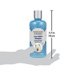 Veterinary Formula Solutions Snow White Shampoo for Dogs and Cats, 17 oz – Safely Remove Stains Without Bleach or Peroxide – Gently Cleanses, Deodorizes and Brightens White Coat – Fresh Scent