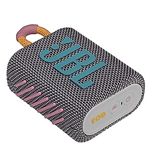 JBL Go 3: Portable Speaker with Bluetooth, Builtin Battery, Waterproof and Dustproof Feature Gray JBLGO3GRYAM