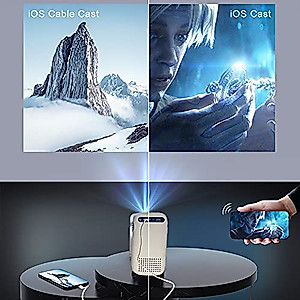 FLZEN 1080P Native Portable WiFi Projector, 4500 Lumens Wireless Home Theater Projector with Screen Mirroring & Casting, Upright Design & Bluetooth Speaker Mode