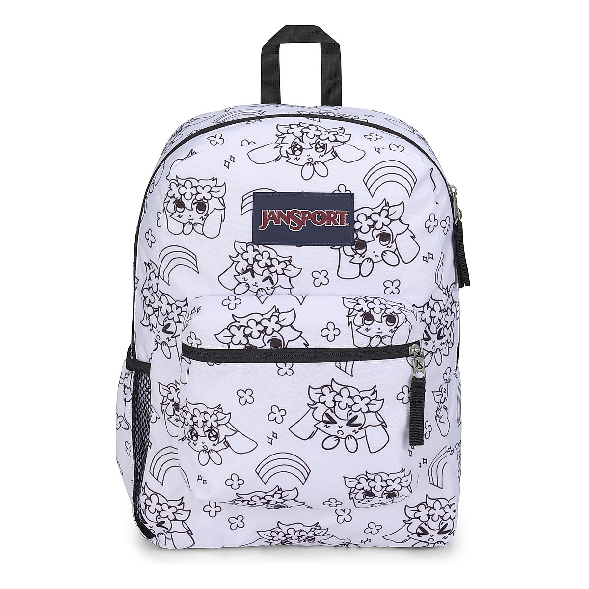 JanSport Cross Town Backpack, 17" x 12.5" x 6" - Simple Bag with 1 Main Compartment, Front Utility Pocket - Premium Class Accessories - Anime Emotions