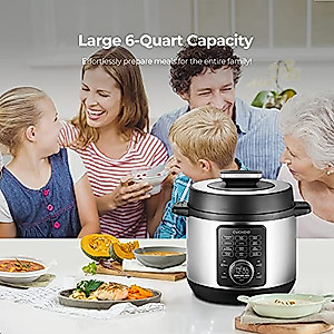 Cuckoo CMC-ZSN601F 8-in-1 Electric Pressure Cooker, Slow Cooker, Sauté, Steamer, Warmer, Sous Vide, 20 Menu Options, Stainless Steel Inner Pot, 6 QT, Black