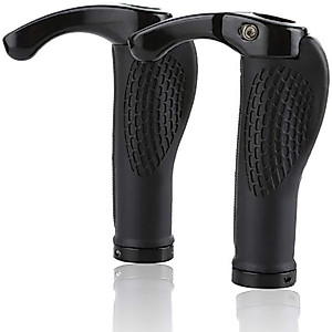 VideoPUP Rubber Bike Handlebar,Ergonomic Antislip Bike Bicycle lock-on Handlebar Cover,Bike Accessories for 22.2mm Handlebar-Black