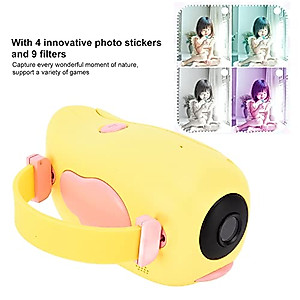 2in Kids Camera for Boys Girls, Children Digital Camera Toy HD Screen Smart Kids Camera Birthday Gifts for 3 4 5 6 7 8 9 Year Old Girl Boy (Yellow)