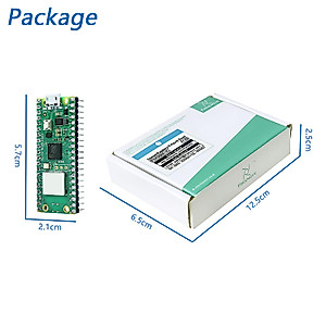 Freenove Raspberry Pi Pico W (Compatible with Arduino IDE) Pre-Soldered Header, Dual-core Arm Cortex-M0+ Microcontroller, Development Board, Python C Java Code, Tutorial Example Projects