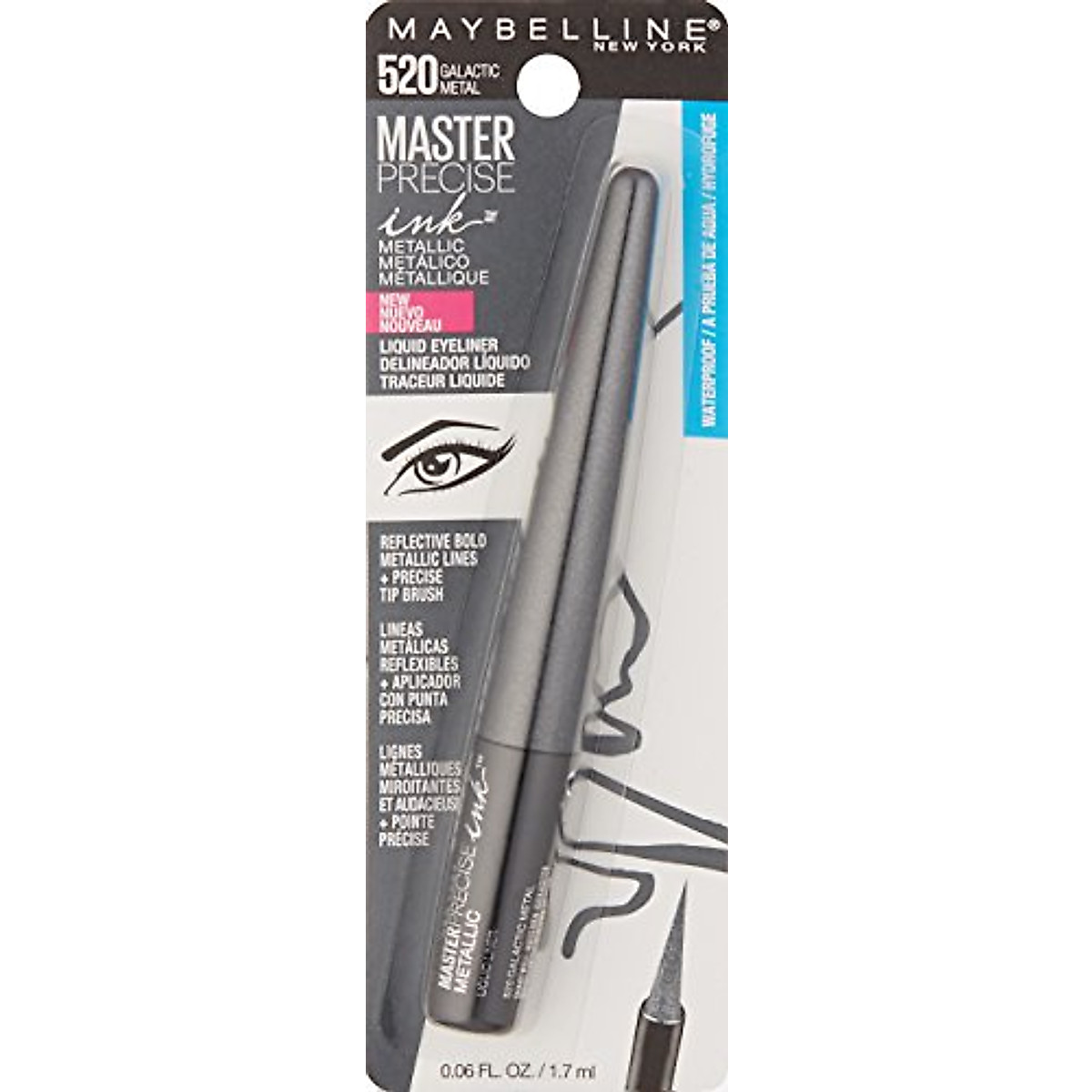 Maybelline New York Master Precise Ink Metallic Liquid Liner, Galactic Metal, 0.06 Fluid Ounce