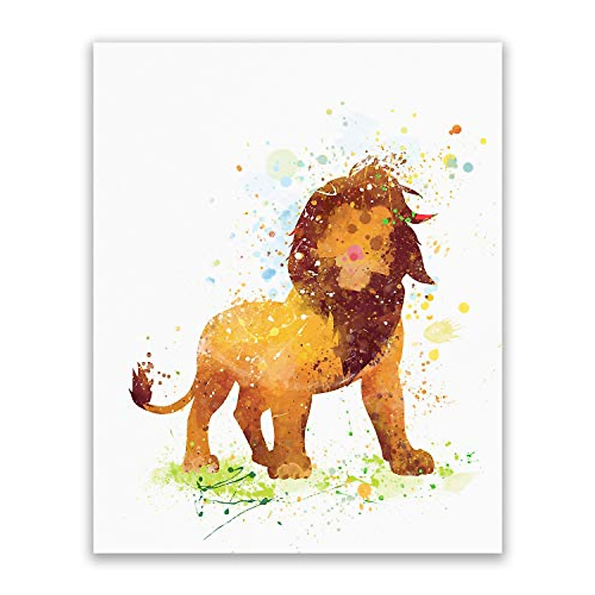 Lion King Kids Prints - Set of 5 Cute (8 inches x 10 inches) Art Decor Photos - Simba Pumbaa Timon Nala