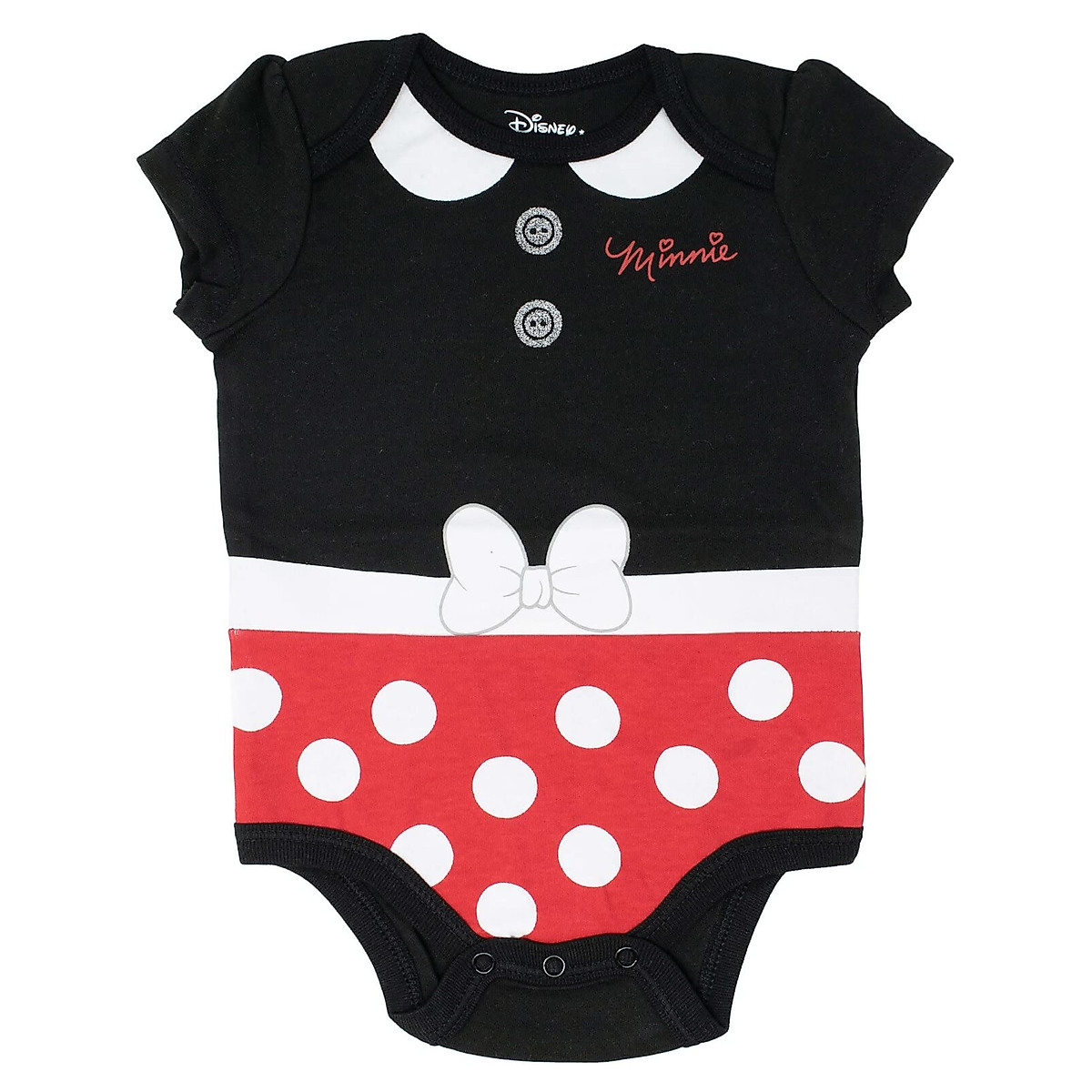 Disney Minnie Mouse Mickey Mouse Donald Duck Newborn Baby Girls 5 Pack Bodysuits Yellow 0-3 Months