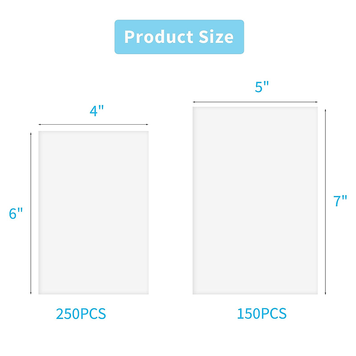 400PCS Clear Cellophane Treat Bags Gift Bags Cello Treat Bgas 2 Sizes 4×6,5×7 Inches with 400 Twist Ties for Gift Wrapping Chocolate Cookie Dessert Candy Chocolate Dessert Packaging