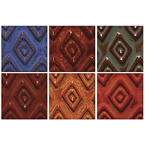 AMACO Artist's Choice Glaze Set 2, Assorted Colors, Set of 6 Pints