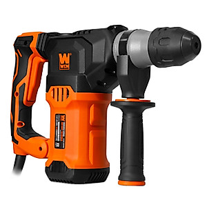 WEN 12-Amp 1-3/16-Inch Variable Speed SDS Plus Corded Rotary Hammer Kit with Case, Chisels, and Drill Bits (RH1042)