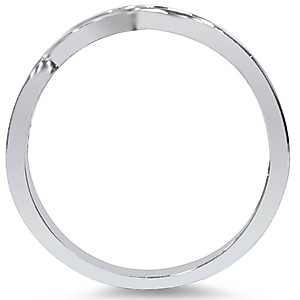 1/4ct Diamond Engagement Wedding Ring Set 10K White Gold - Size 8.5