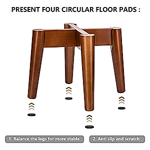Mkono Plant Stand Mid-Century Modern Indoor (Plant and Pot NOT Included) Flower Holder Home Decor, Brown