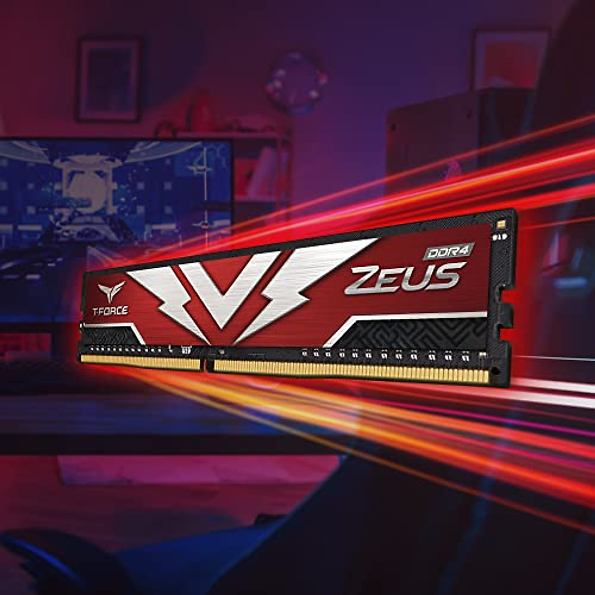 TEAMGROUP T-Force Zeus DDR4 32GB Kit (2 x 16GB) 3200MHz (PC4 25600) CL16 Desktop Gaming RAM Memory Module - TTZD432G3200HC16FDC01