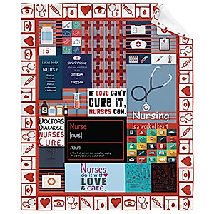 Homiehug Nurse Gifts for Nurses Women Blanket Soft Fluffy Lightweighted Cozy Fuzzy Throws for Couch Bed Sofa Home Decor Gift Kids Anniversary Friends 60"x80" for Adult/Queen