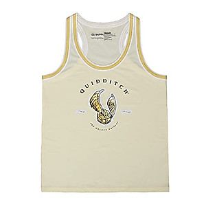 Harry Potter Quidditch The Golden Snitch Women's Racer Back Tank Top & Dolphin Lounge Shorts Sleepwear Set-XL