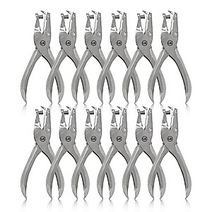 1 Hole Punch, Single Hole Puncher, 8 Sheet Capacity, Ultimate Stationery, Silver Color, 2 Pack Classic Office Paper Punch for Paper