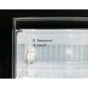 Commercial Grade Merchandiser Freezer | Black Coated Steel Cabinet | 1 Glass Door | Fog Resistant Glass | 23 Cu. Ft. | 4 Adjustable Shelves | 31.2” x 33.25” x 85.625” | R-290 Natural Refrigerant