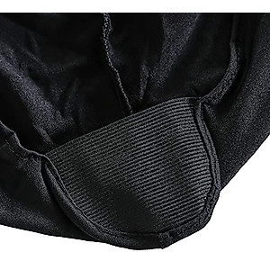 Obstal 6ft Stretch Black Spandex Table Cloth for Standard Folding Tables - 2 Pack Universal Rectangular Fitted Tablecloth Protector for Wedding, Trade Show, Vendor Stand