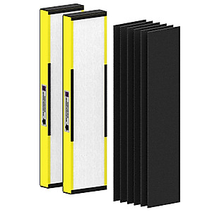 2 Pack FLT5000 True HEPA Replacement filter C for AC5000, AC5000E, AC5250PT, AC5350B, AC5350BCA, AC5350W, AC5300B, CDAP5500B, AP2800CA