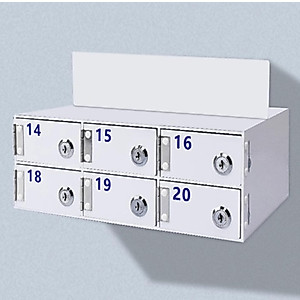 BatanE Acrylic Cell Phones Storage Cabinet, Cell Phone Locker Box with Door Locks and Keys, Wall Mounted Phone Lock Box, Classroom Phone Organizer for Office School Classroom Factory,15Slots