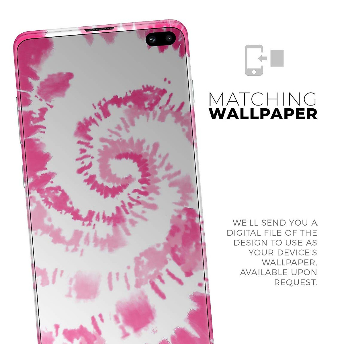 DesignSkinz Spiral Tie Dye V6 Protective Vinyl Decal Wrap Skin Cover Compatible with The Samsung Galaxy S20 (Screen Trim & Back Glass Skin)