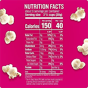 Angie's BOOMCHICKAPOP Sea Salt Popcorn, Gluten Free, Party Size, 6.7 oz.