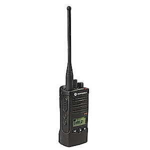 6 Pack of Motorola RDU4160d Radios with 6 Push to Talk (PTT) earpieces and a 6-Bank Radio Charger