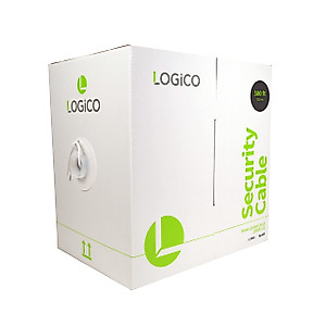 LOGICO Security Wire Burglar Alarm 22/6 Cable 500FT Stranded Shielded White 500'