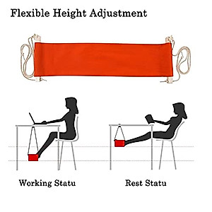 GaiRen Foot Hammock Under Desk, Adjustable Foot Rest, Office Desk Footrest, Black