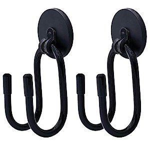 2/PK Magnetic Hanger Magnetic Hook Magnetic Storage Rack for Cowboy Hat, Hard hat, Cords,Tools,Bags,Towels, Shoes, Toys, Umbrella, Cap,etc - Strong Magnet - No Scratches to The Surface