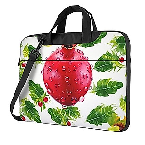 Red fruit Laptop Bag Men Women Computer Bag 15.6in Shoulder Messenger Bag Briefcase Business Work Bags Purse
