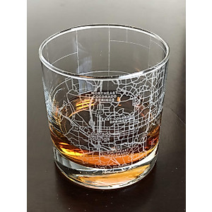 Rocks Whiskey Old Fashioned 11oz Glass Urban City Map Colorado Springs Colorado