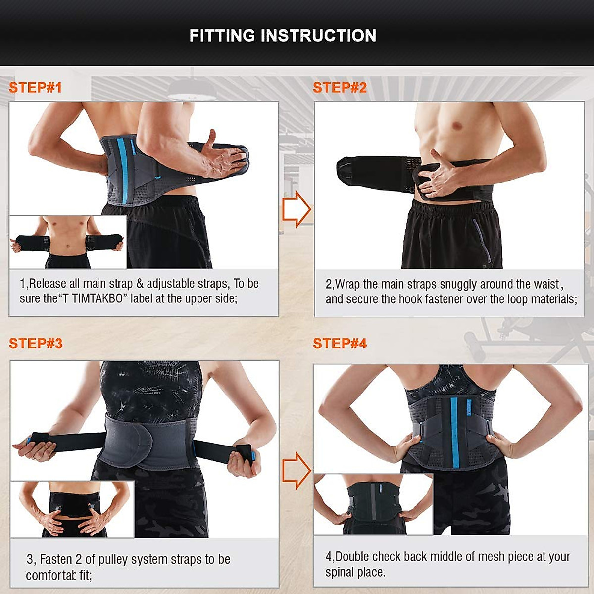 Back Brace for Lower Back Pain,Back Support W/Lumbar Pad for Men Women Herniated Disc,Sciatica,Scoliosis,Waist Pain Relief Lumbar Support Belt for heavy lifting(Gray/Blue,S/M Fit Belly 23.5"-29.5")