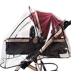 CLARA Universal Baby Stroller Rain Cover Baby Carriage Wind Shield Waterproof Covers(Transparent)