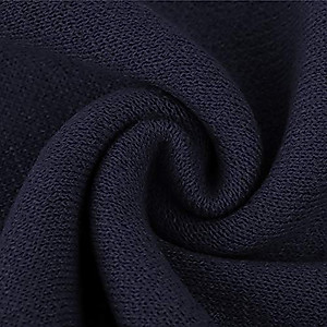 ChunCui Mens Long Thick Scarf Solid Color Soft Warm Cashmere Feel Scarves Unisex Fashion Scarf Navy Blue