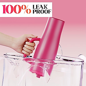 FOHGEE 40oz Tumbler with Handle and Straw Lid【Magnetic lid + Removable built-in straw】100% Leak-proof Travel Coffee Mug, Stainless Steel Insulated Cup, Keeps Cold for 24Hrs (ChillWave Rosy Bloom)