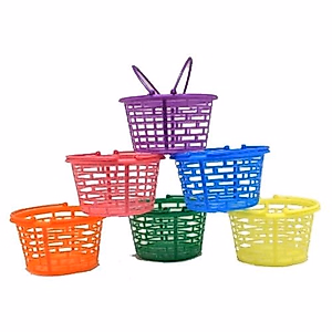 Fun Express Plastic Bright Round Baskets : Package of 12