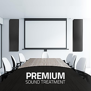 Acoustic Panel White | Fiberglass 2-pack | Professional sound absorbing Panel | Decorative sound proof panel | wall panel (36x13x2 in) - White