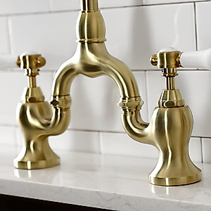 Kingston Brass KS7798BPLBS Bel-Air Bridge Kitchen Faucet, Brushed Nickel