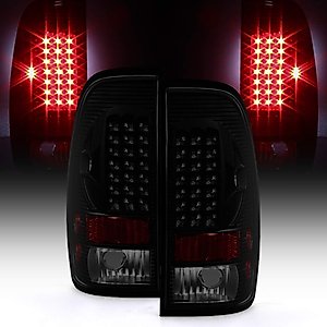 ACANII - For Black Smoke 1999-2007 Ford F250 Superduty 97-03 F150 LED Tail Lights Brake Lamps