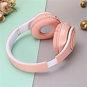 Onlyliua Over-Ear Bluetooth Headphones, Colorful Atmosphere Lamp, Wired and Wireless Dual-Mode, Built in Microphone, Hi-Res Audio, Memory Foam Foldable Headphones, for Gaming, Sport