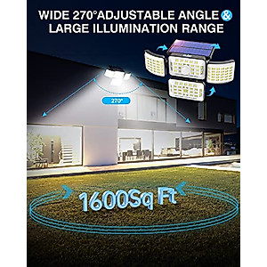 Solar Outdoor Lights, 250 LED 3 Modes Motion Sensor Lights, IP65 Waterproof Solar Motion Lights for Pathway Patio Yard Garden Porch, 2Pack