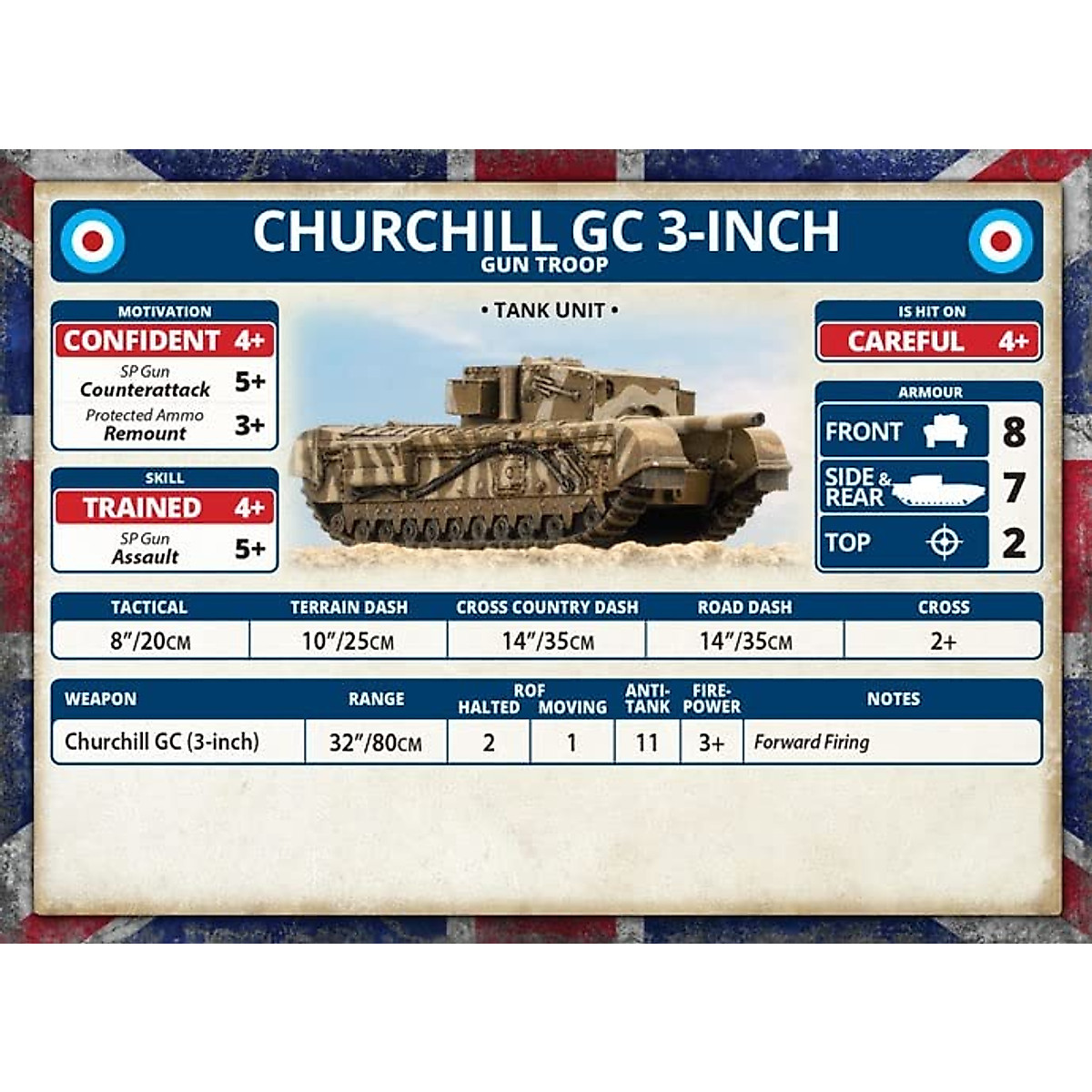 Flames of War Mid War British Churchill GC 3-Inch Gun Troop FOW BBX67