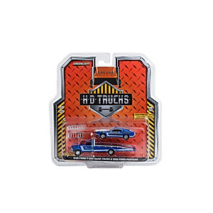 Greenlight 33240-A H.D. Trucks Series 24 - 1969 F 350 Ramp Truck with 1969 Mustang Drag Team ‘The Going Thing’ - Hubert Platt’s 'Georgia Shaker' 1:64 Scale Diecast