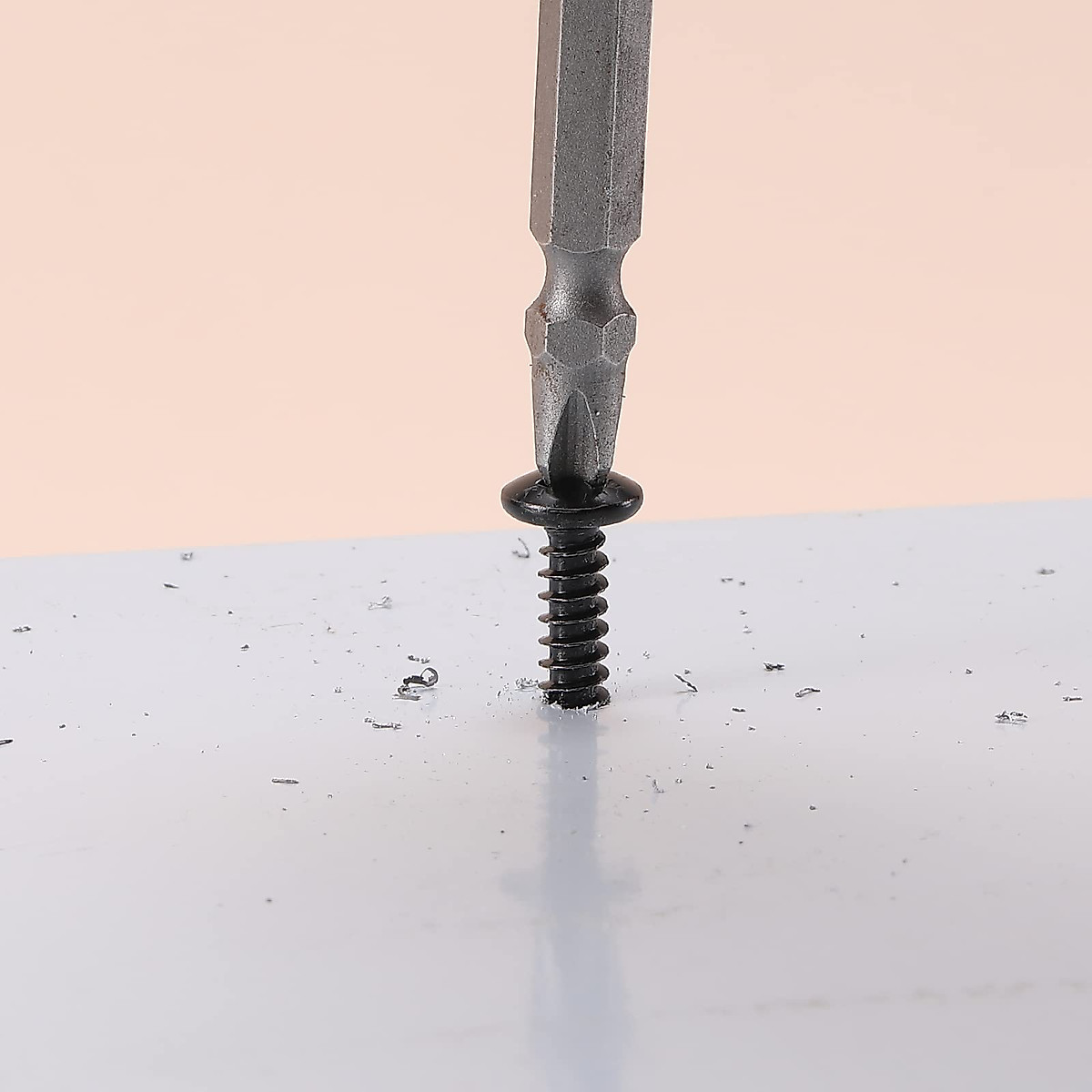 #8 x 3/4" Sheet Metal Screws 100Pcs 410 Stainless Steel Pan Head Tek Screws Fast Self Tapping Screws Black Oxide by SG TZH